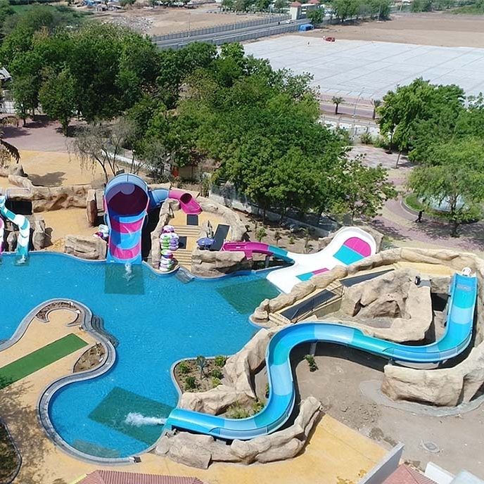 Curved slide - MINI RATTLER - WhiteWater - for water park / multiple