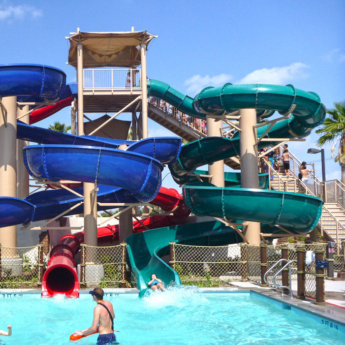 Curved slide - POOL SIDER - WhiteWater - for water park