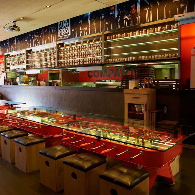 Contemporary foosball table - RS# - RS LIFE - for restaurant / home / glass