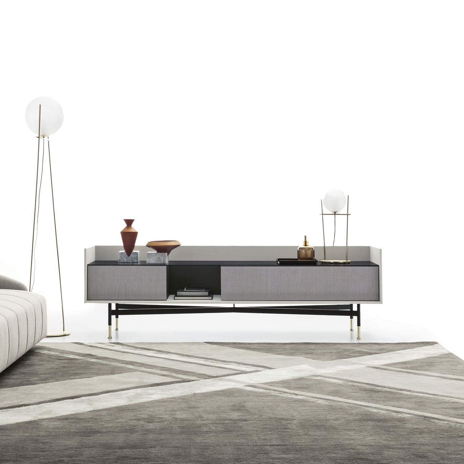 Contemporary TV cabinet - DIALOGO - Ditre Italia - wooden / metal