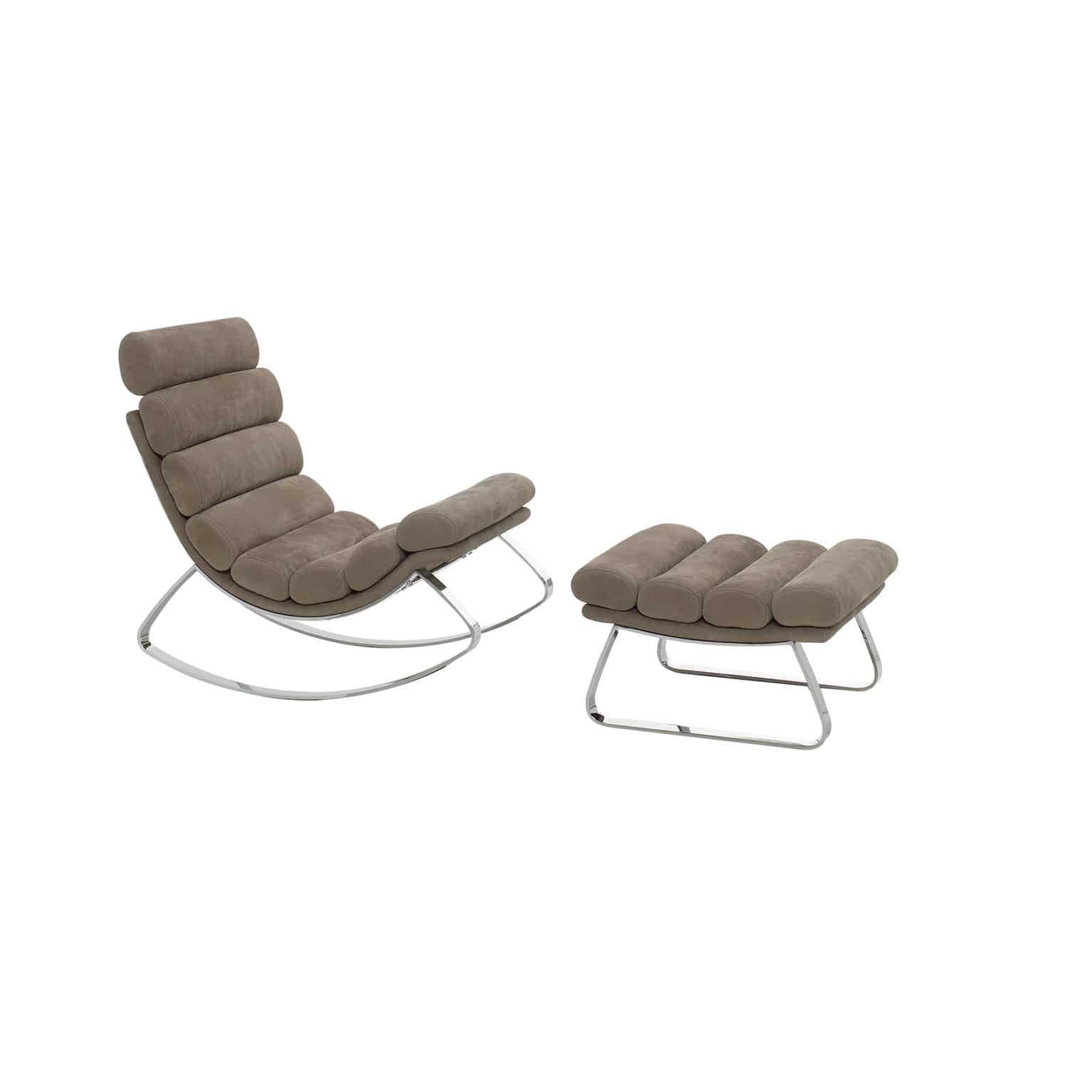 Contemporary fireside chair - MONET - cierre - leather / with footrest ...