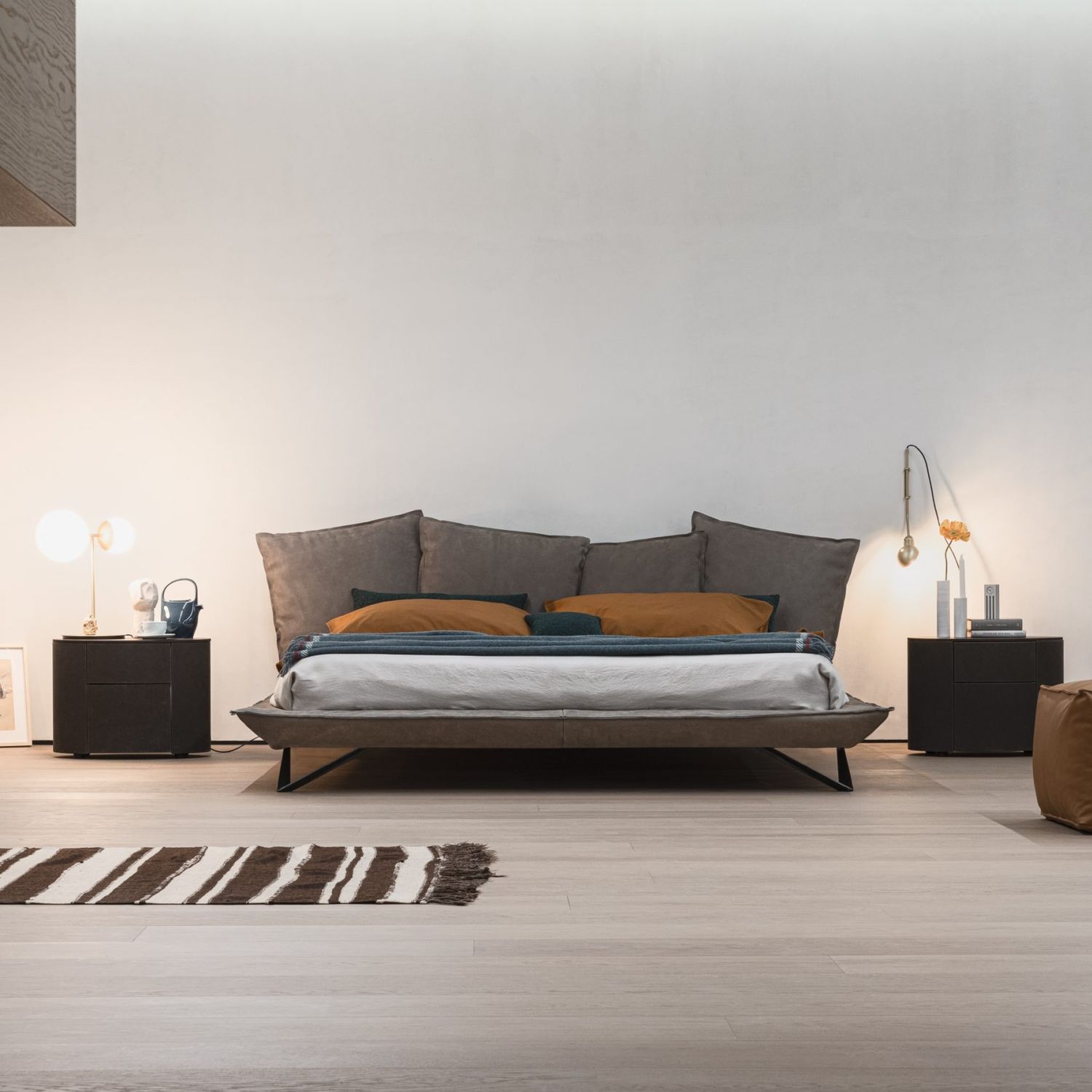 Double bed - DON - cierre - contemporary / upholstered / with headboard