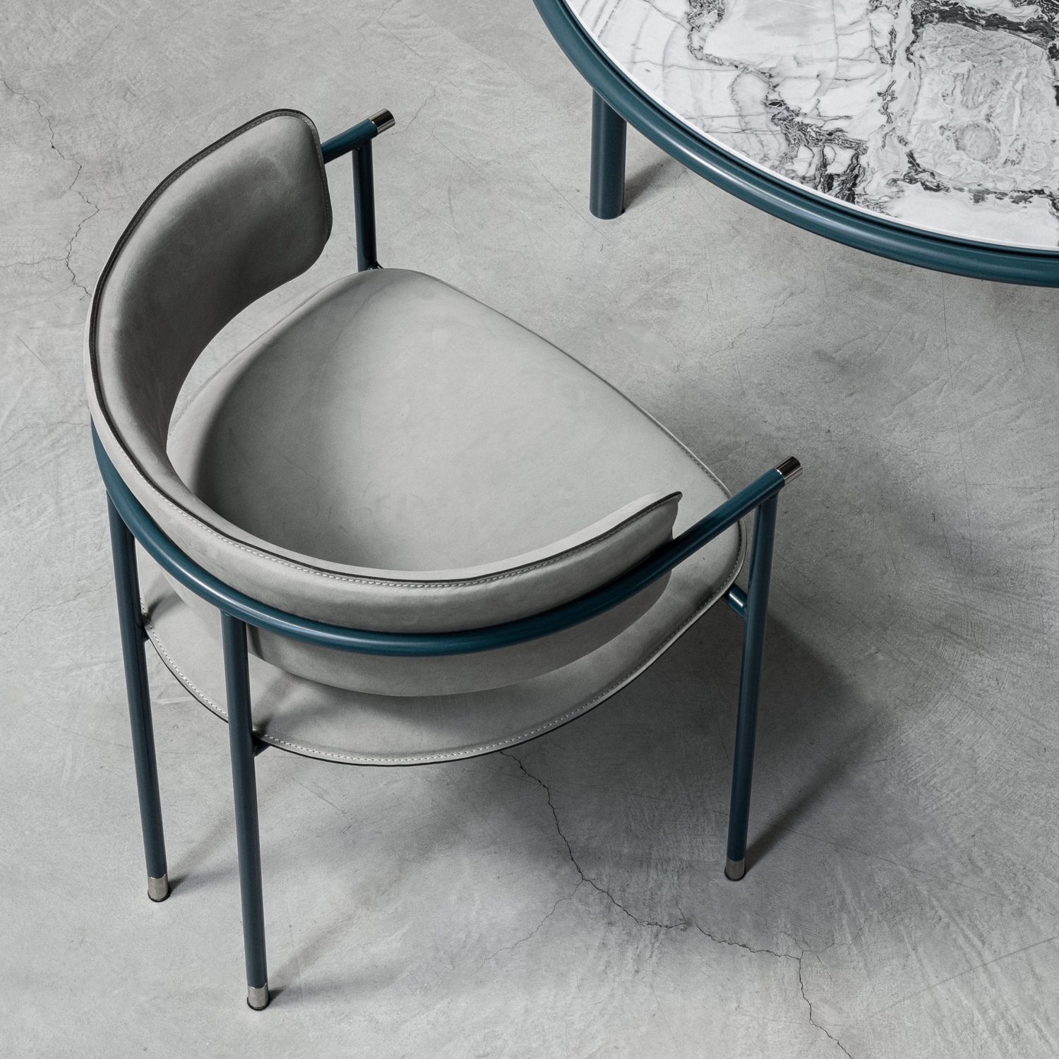 Contemporary dining chair - MAC - cierre - indoor / leather / painted ...