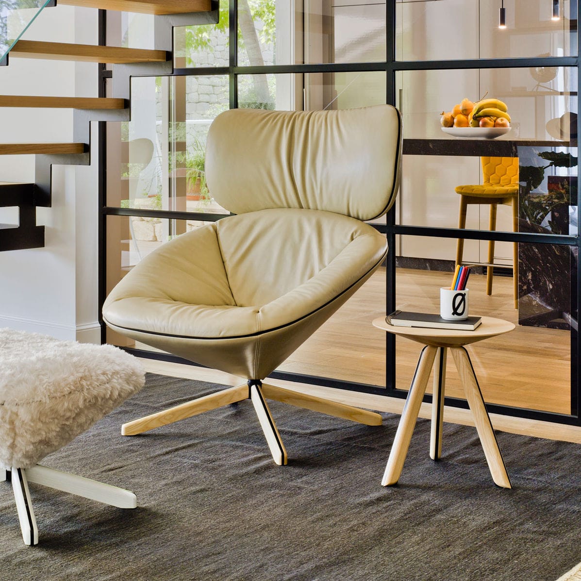 Contemporary side table - TORTUGA - SANCAL - wooden / round / home