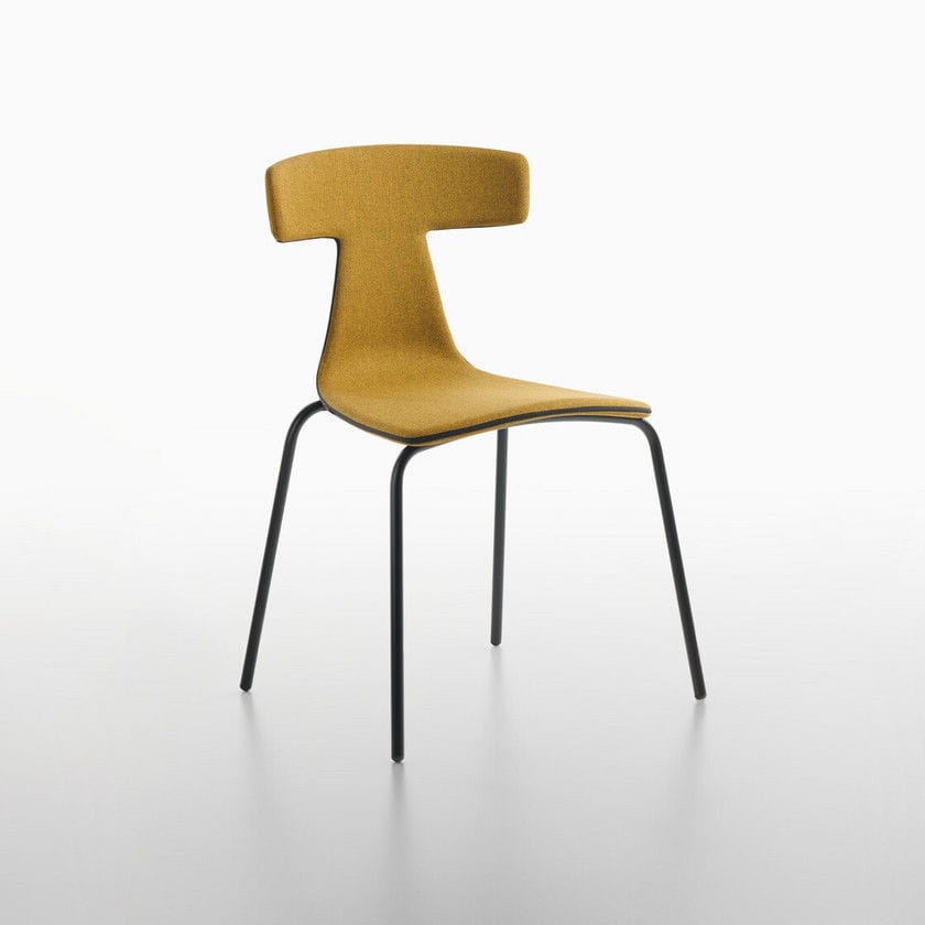 Contemporary chair - REMO - PLANK - polypropylene / metal base ...