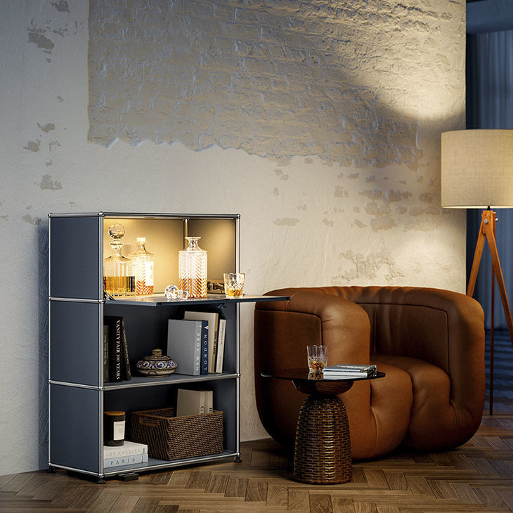 Contemporary mini bar cabinet - USM Haller - USM Modular Furniture ...