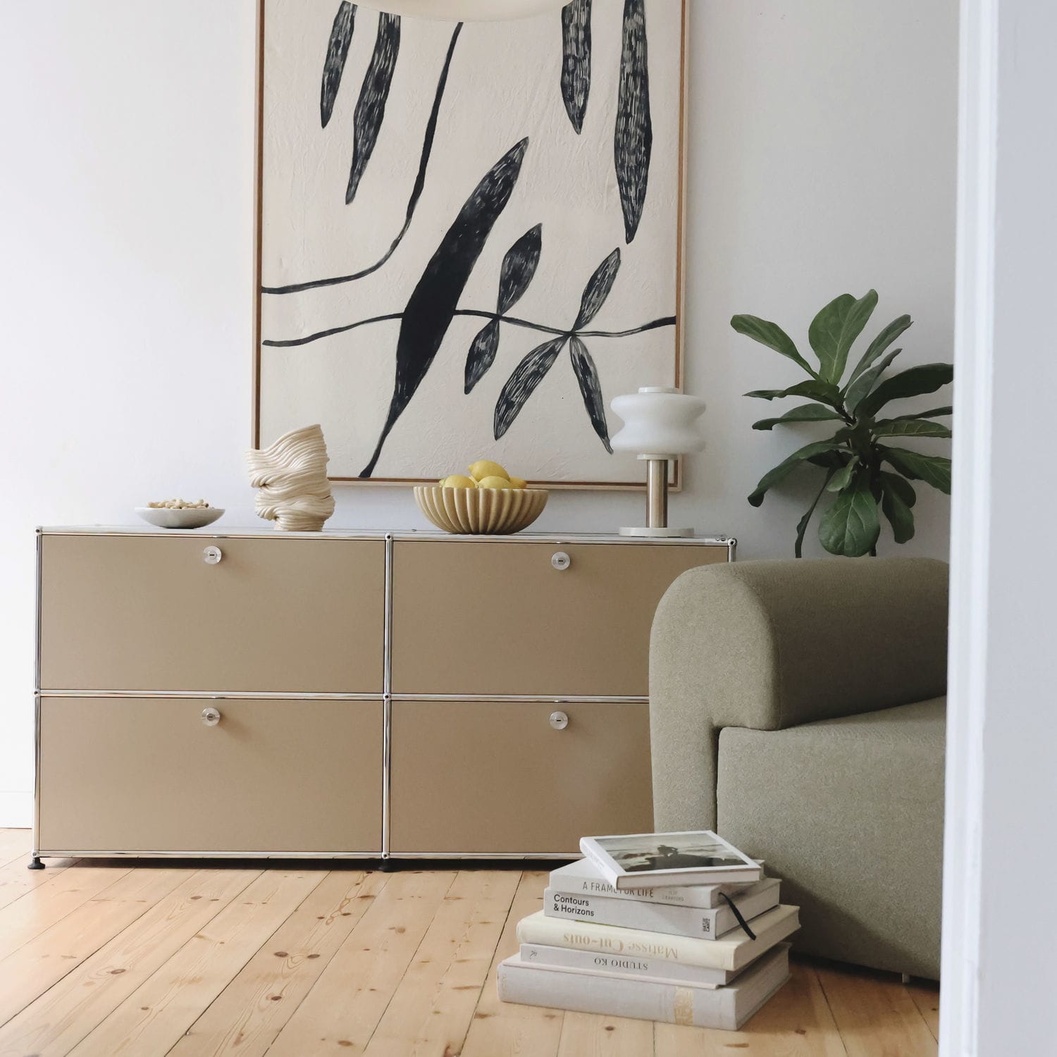 Contemporary sideboard - USM Haller - USM Modular Furniture - metal / 4 ...