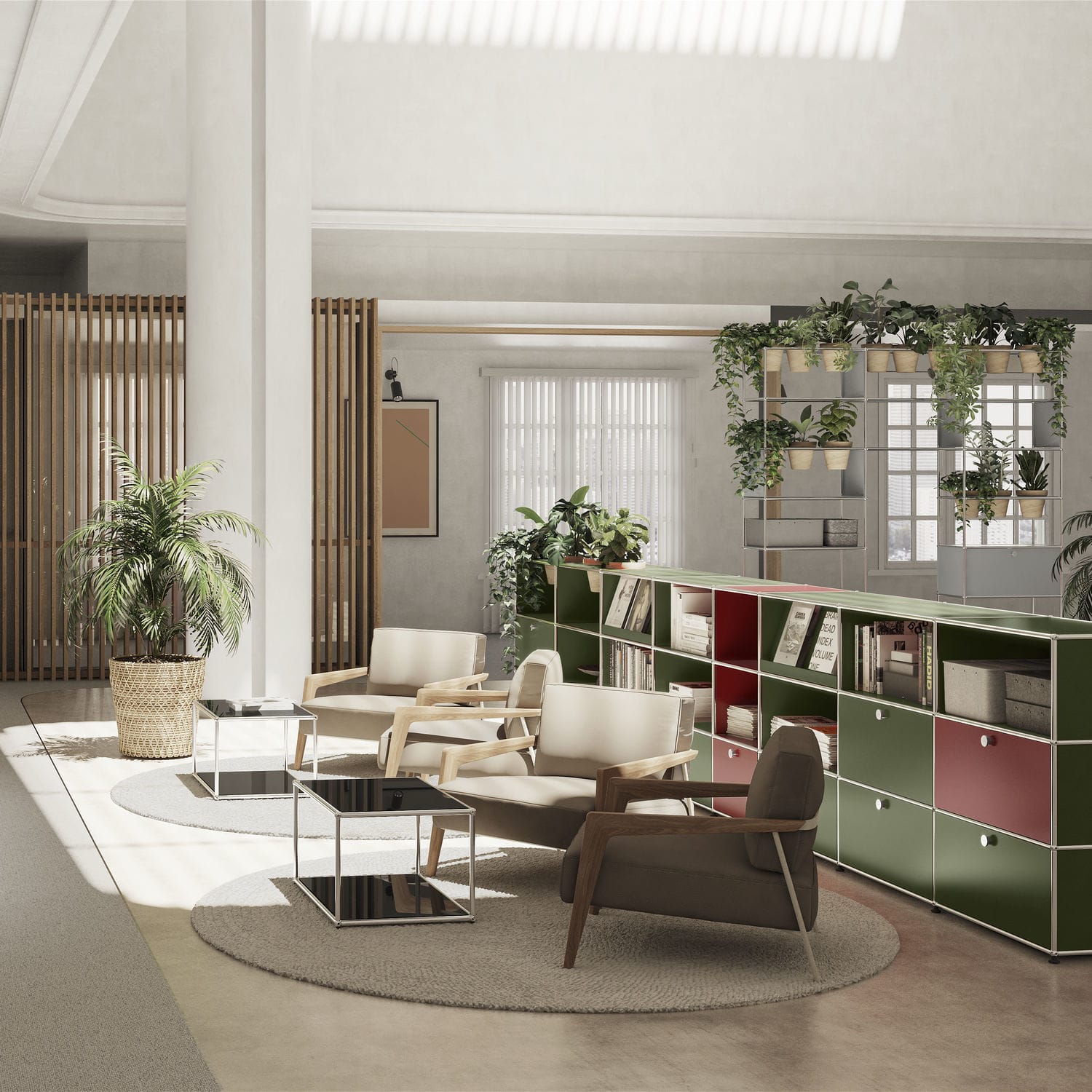 Free-standing bookcase - USM Haller - USM Modular Furniture - modular ...