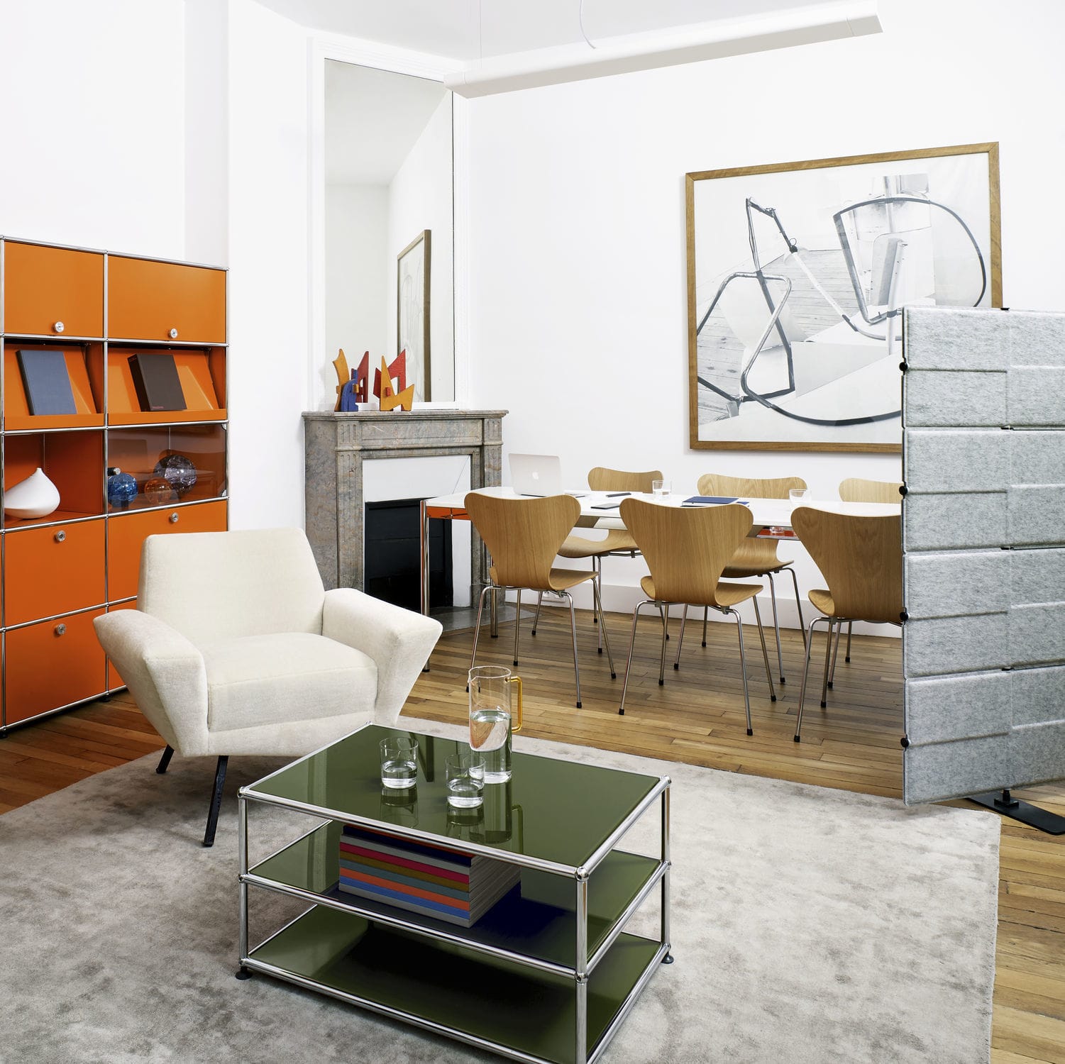 Contemporary coffee table - USM Haller - USM Modular Furniture - glass ...