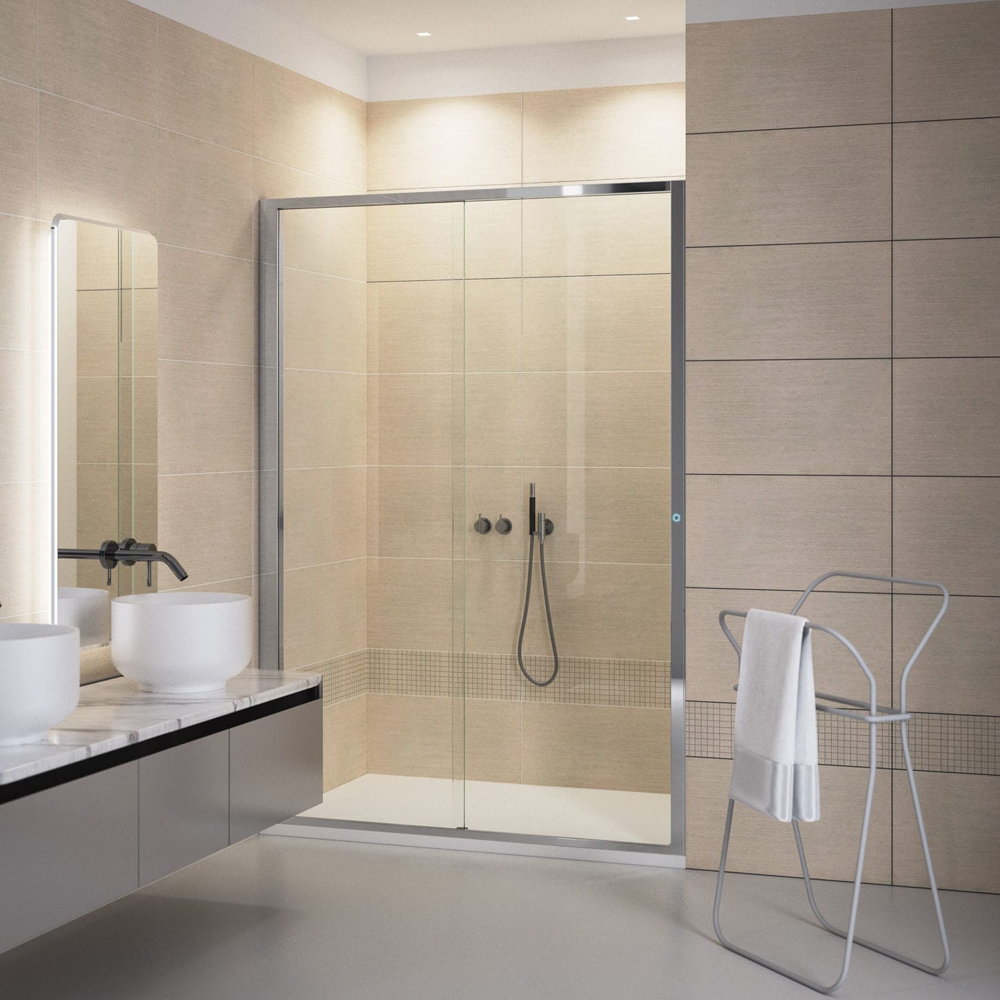 Stainless steel shower enclosure - ARBATAX - calibe - aluminum ...