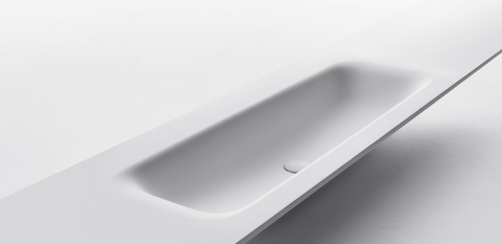 Cristalplant® vanity top - FLAT SOFT - FALPER - custom-made