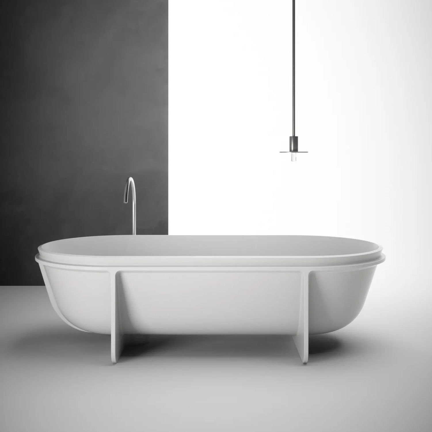 Oval bathtub - CONTROSTAMPO - FALPER - free-standing / for homes ...