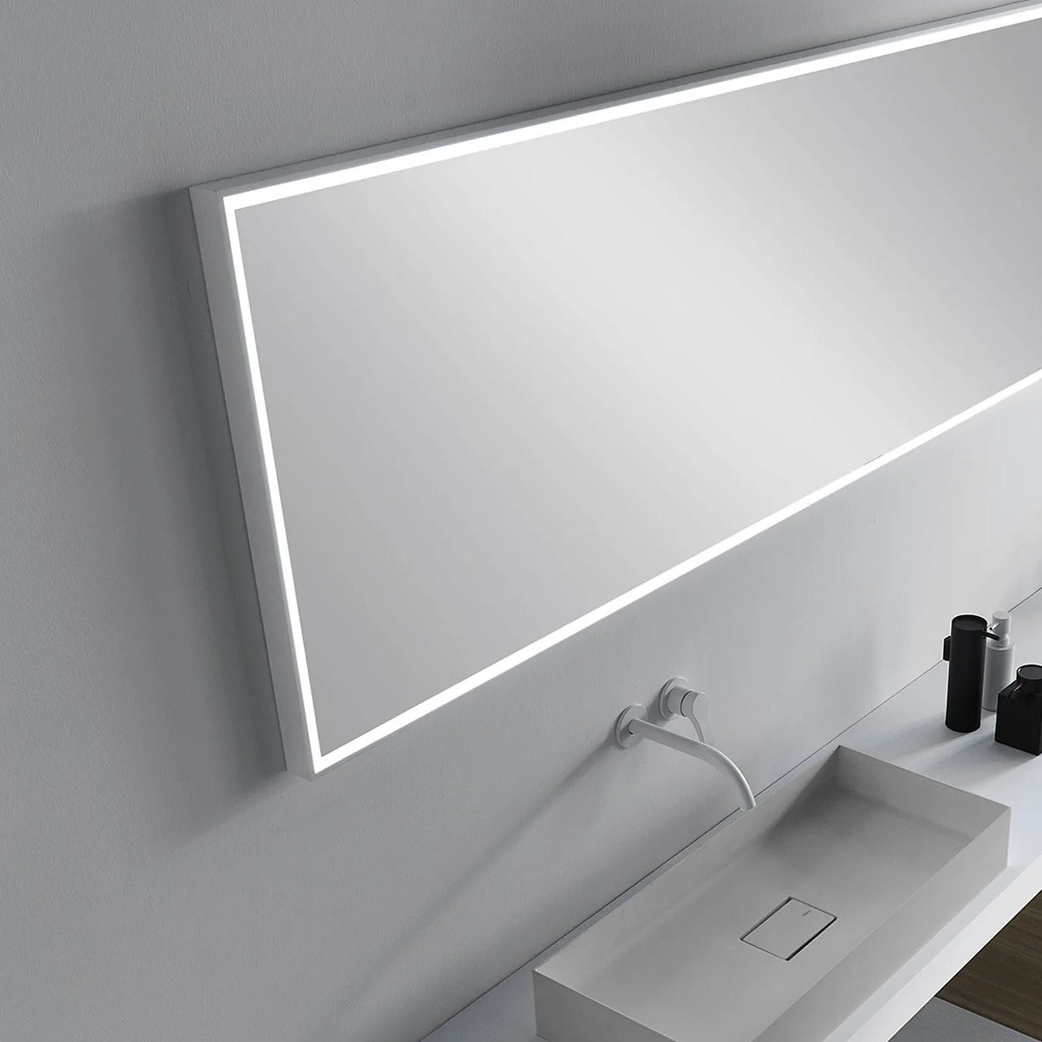 Wall-mounted bathroom mirror - FALPER - contemporary / rectangular ...