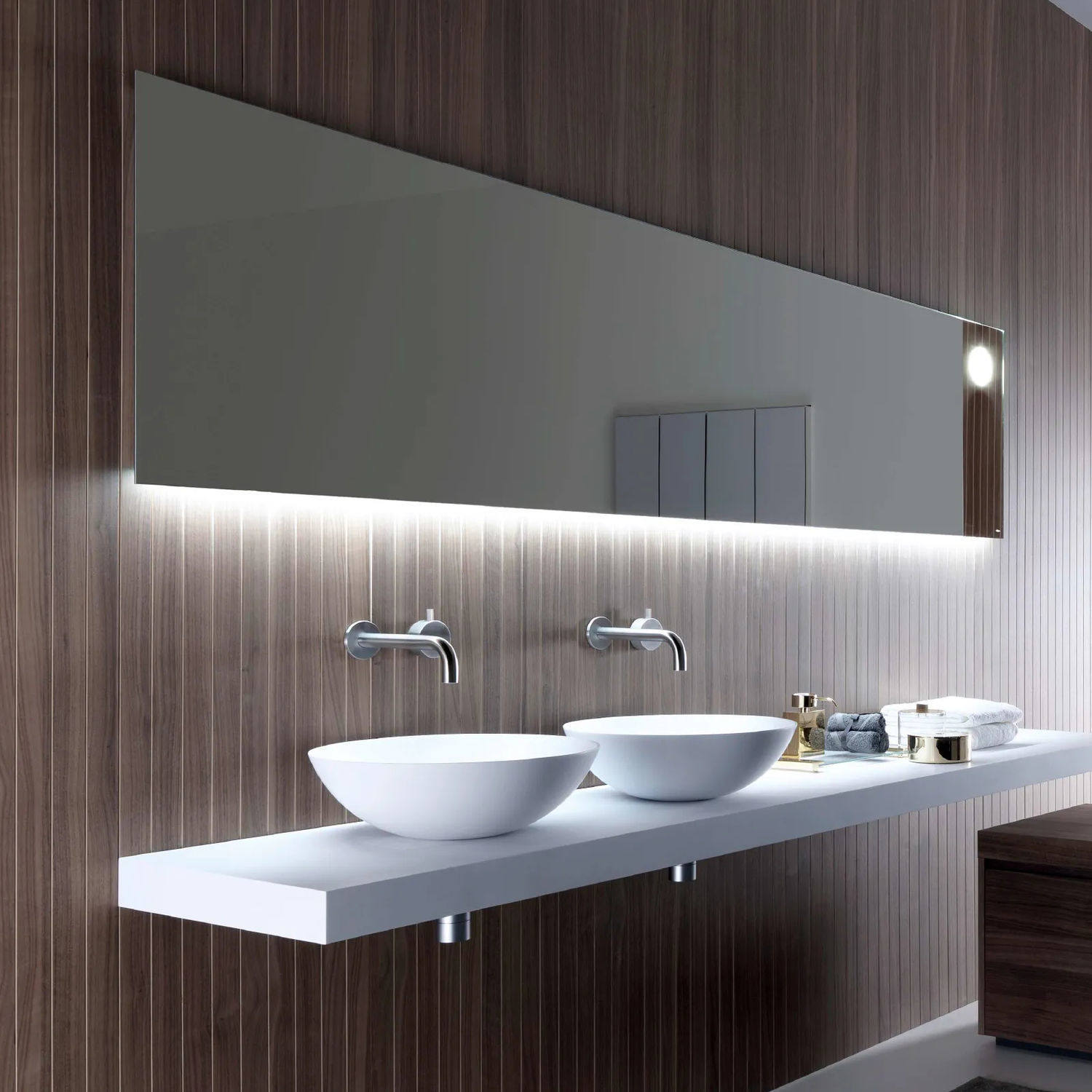 Wall-mounted bathroom mirror - FALPER - contemporary / rectangular ...
