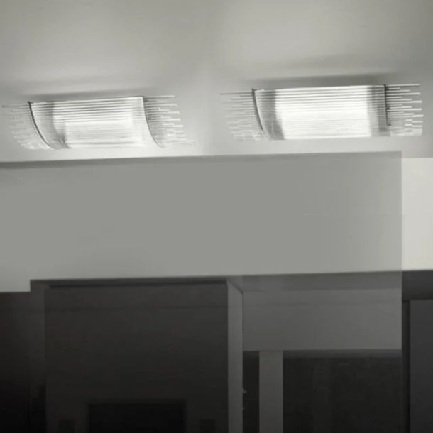 Contemporary ceiling light - DIADEMA - Vistosi - rectangular / glass ...