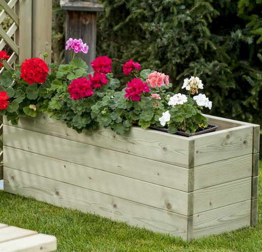 Pine planter - SIRMIONE - Pircher Oberland - rectangular / square ...