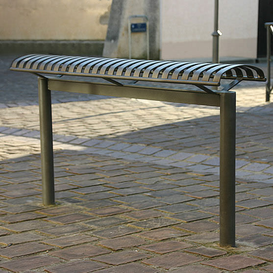 Contemporary public bench - BILBAO - AREA - steel / stand-up