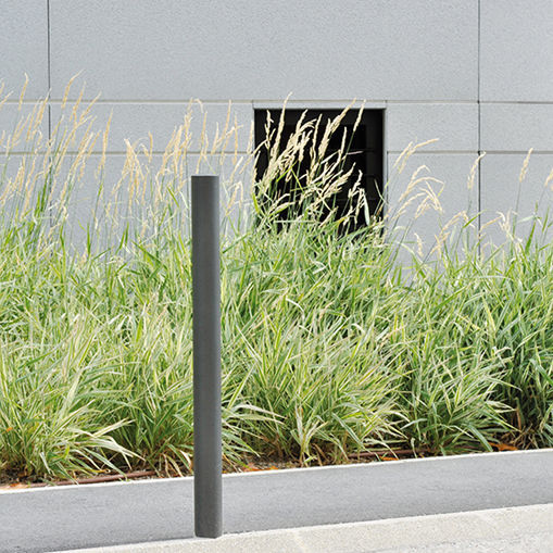 Security post - ZENITH - AREA - powder-coated steel / polished ...