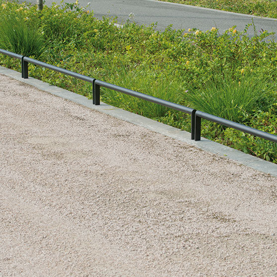 Protective barrier - ZENITH - AREA - fixed / steel / for public spaces