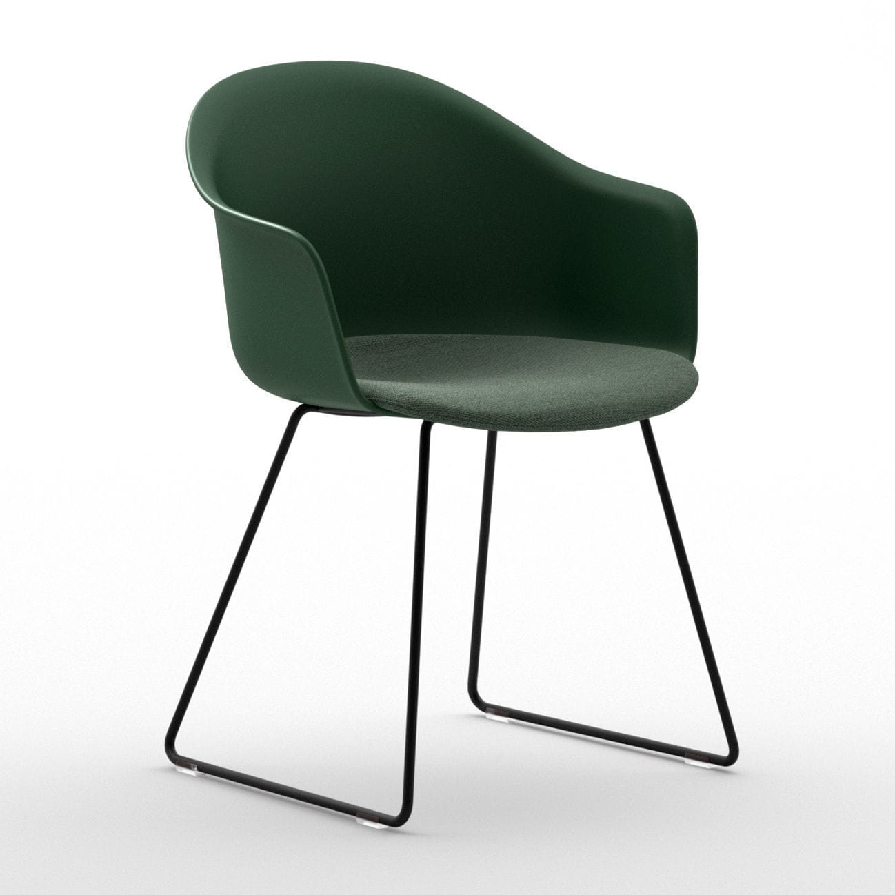 Contemporary chair - Máni Armshell+f SL - arrmet - indoor / fabric ...
