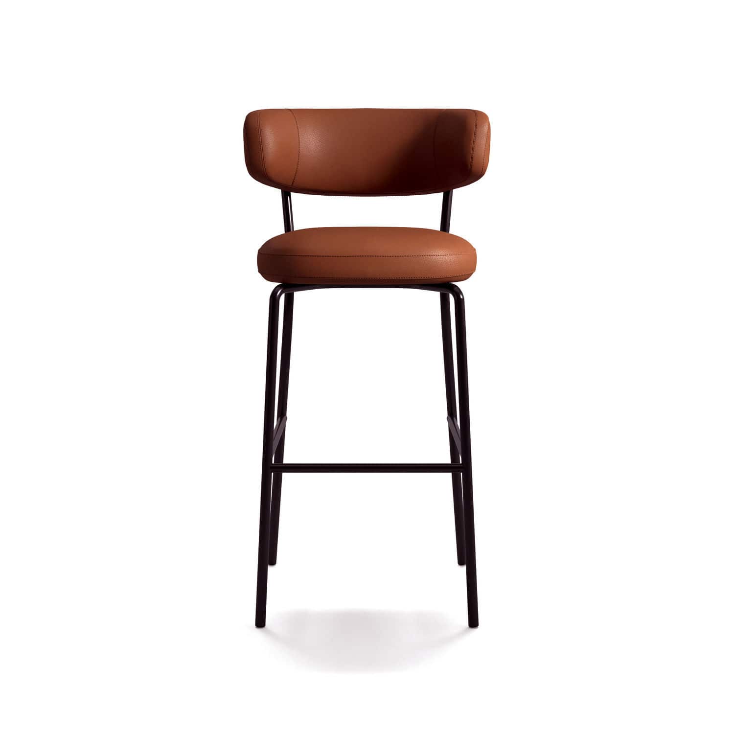 Contemporary bar stool - Bold Soul ST - arrmet - leather / fabric ...