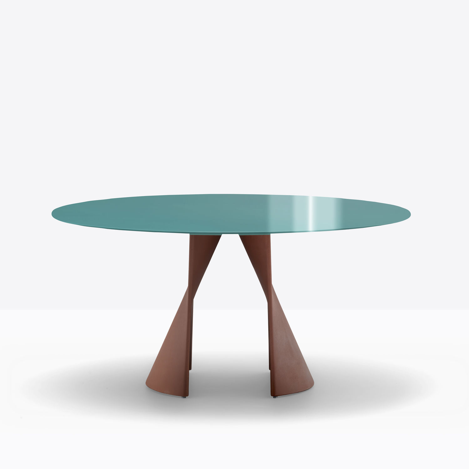 Contemporary table - ANEMOS - PEDRALI - aluminum / aluminum base / round