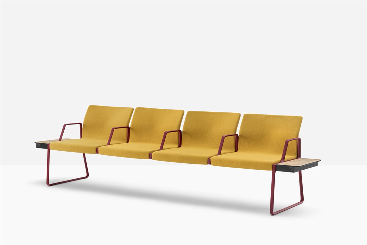 Contemporary upholstered bench - plural soft P03113/3114/3116/3119 ...