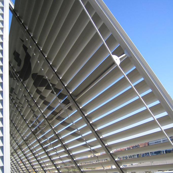 Aluminum solar shading - DUTEC 145E AL - Durmi - for facade / vertical ...