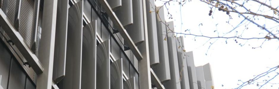 Metal solar shading - DUTEC 270E - Durmi - for facade / vertical ...