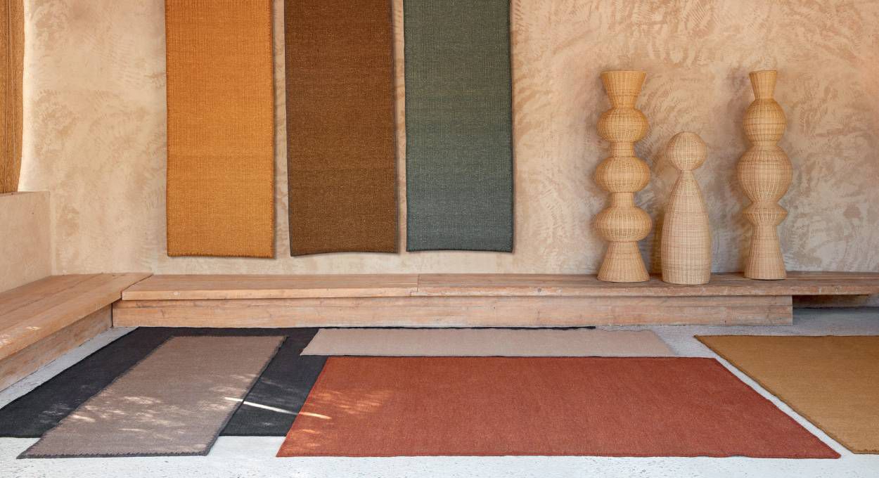 Contemporary rug - Tenere - Elitis - plain / wool / cotton