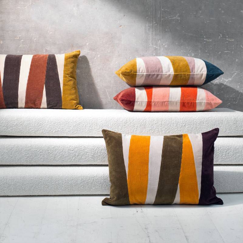 Rectangular cushion - Nais - Elitis - geometric pattern / patchwork / home