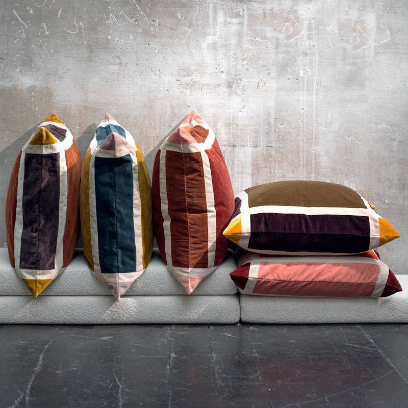 Square cushion - Melie - Elitis - geometric pattern / patchwork / home