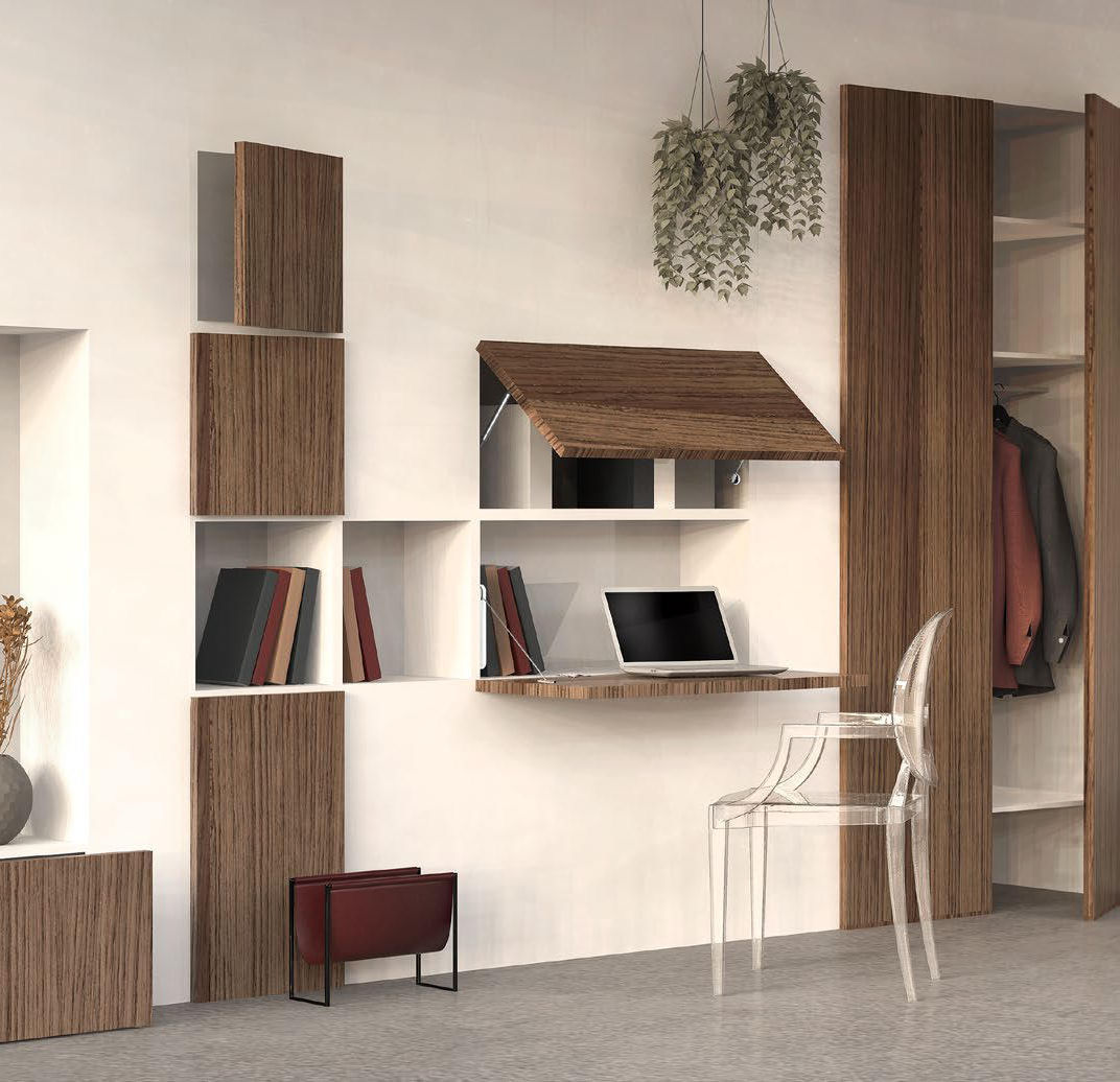 Wooden wall niche - ZERO-WALL SYSTEM FLY - AGOPROFIL S.p.A - vertical ...