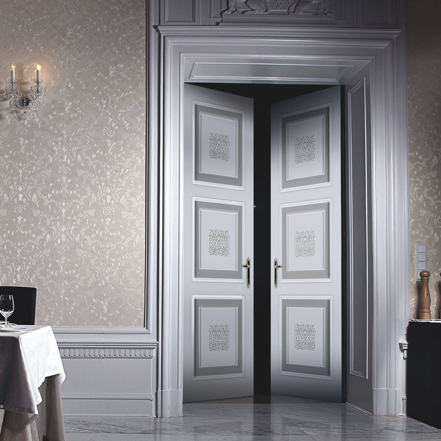 Interior door - INTALIA CATERINA DOPPIA - AGOPROFIL S.p.A - MDF / swing ...