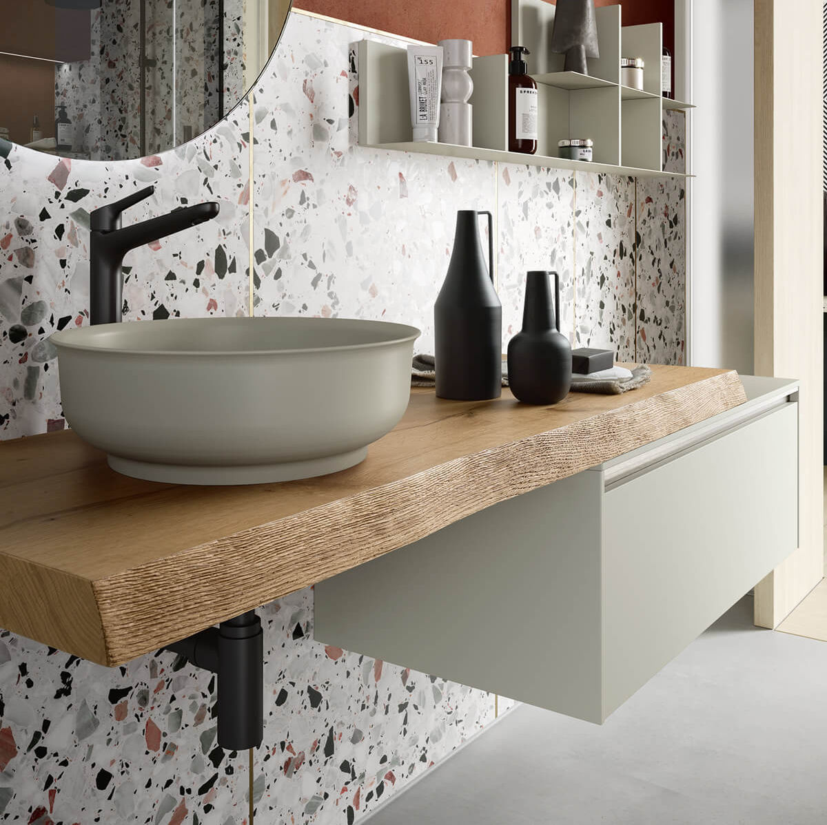 Wooden vanity top - SW109 - RAB ARREDOBAGNO - HPL