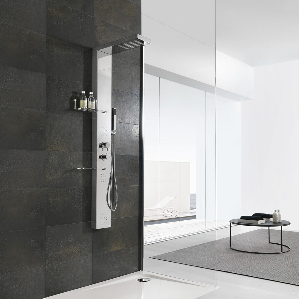 Thermostatic shower column - BRIDGE PLUS - HAFRO srl - with hand shower