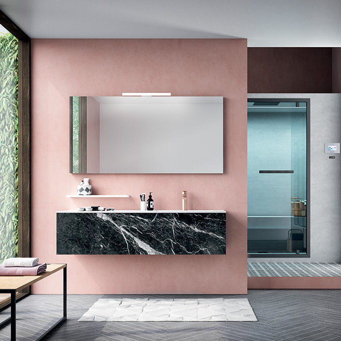 Wall-hung washbasin cabinet - COMP. ECL 01 - HAFRO srl - marble ...