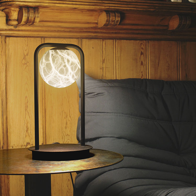 Table lamp - TRIBECA - alma light - iron / alabaster / contemporary