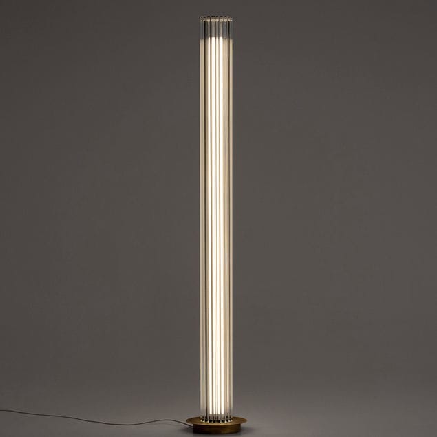 Contemporary light column - TOTEM I - alma light - iron / painted metal ...