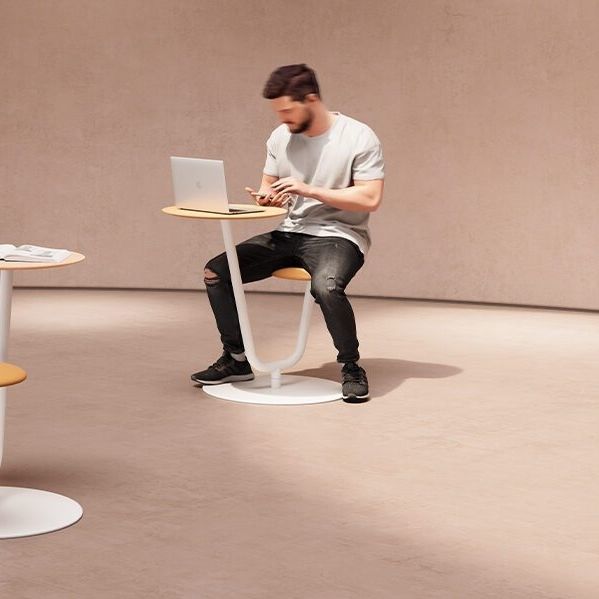 Contemporary computer table - Solar - Viccarbe - commercial