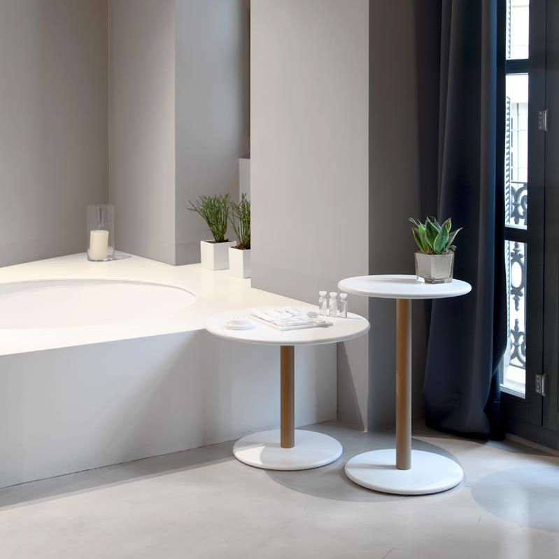 Contemporary side table - Common - Viccarbe - lacquered MDF / beech ...