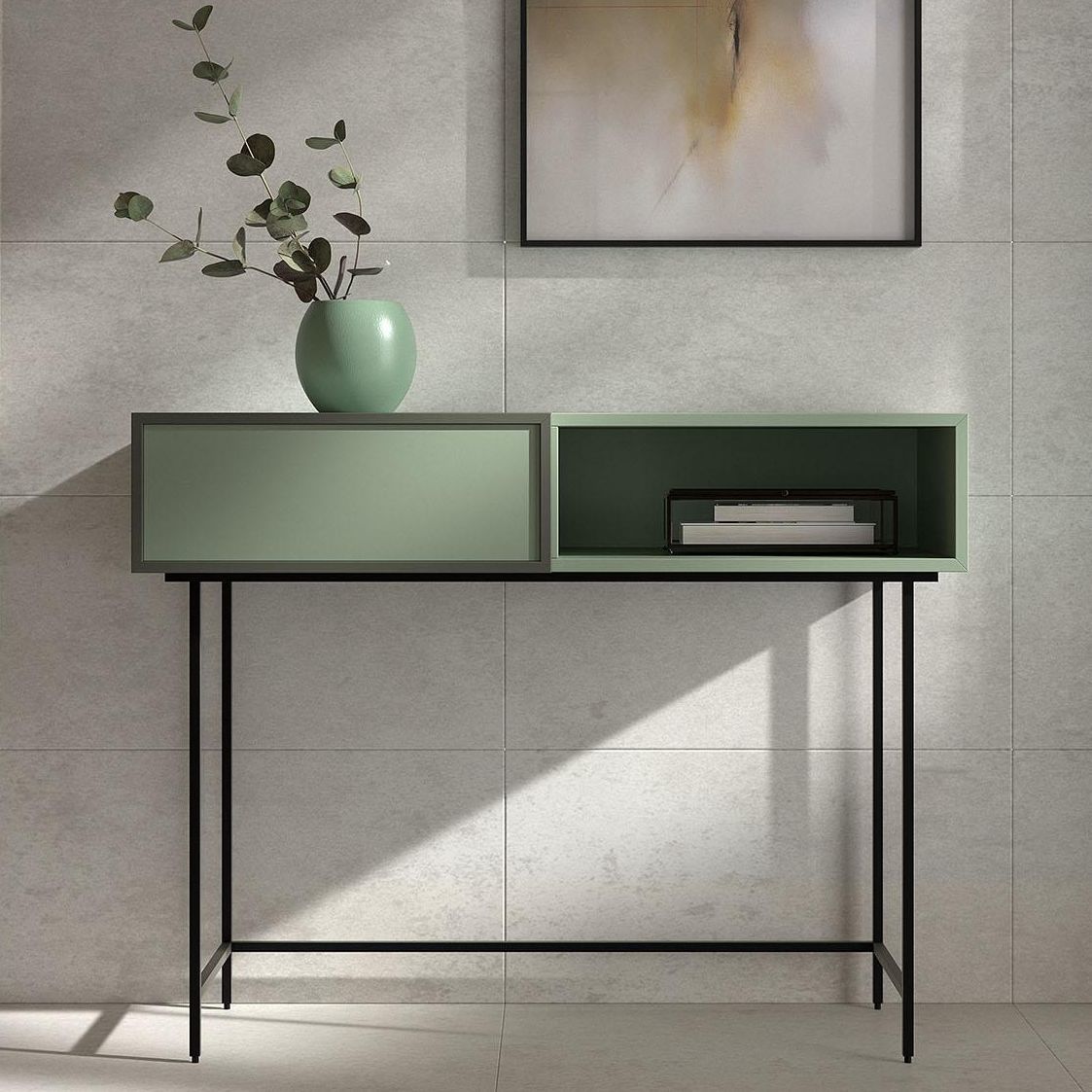 Contemporary sideboard table - Nara - Arlex - lacquered wood / metal ...