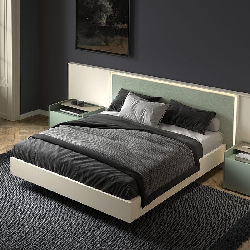 Double bed - Erebo - Arlex - contemporary / with headboard / with side ...