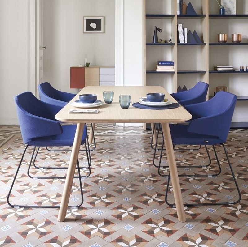 Contemporary dining table - Layers - Arlex - wooden / oak base / solid ...