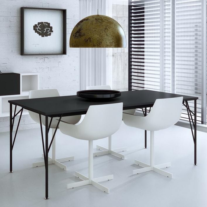 Contemporary dining table - Feel - Arlex - wooden / metal base / rectangular