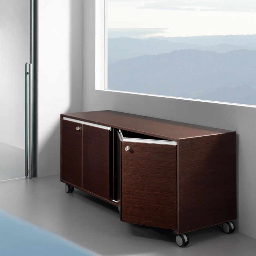 Low filing cabinet - FD205 - Arlex - laminate / steel / on casters