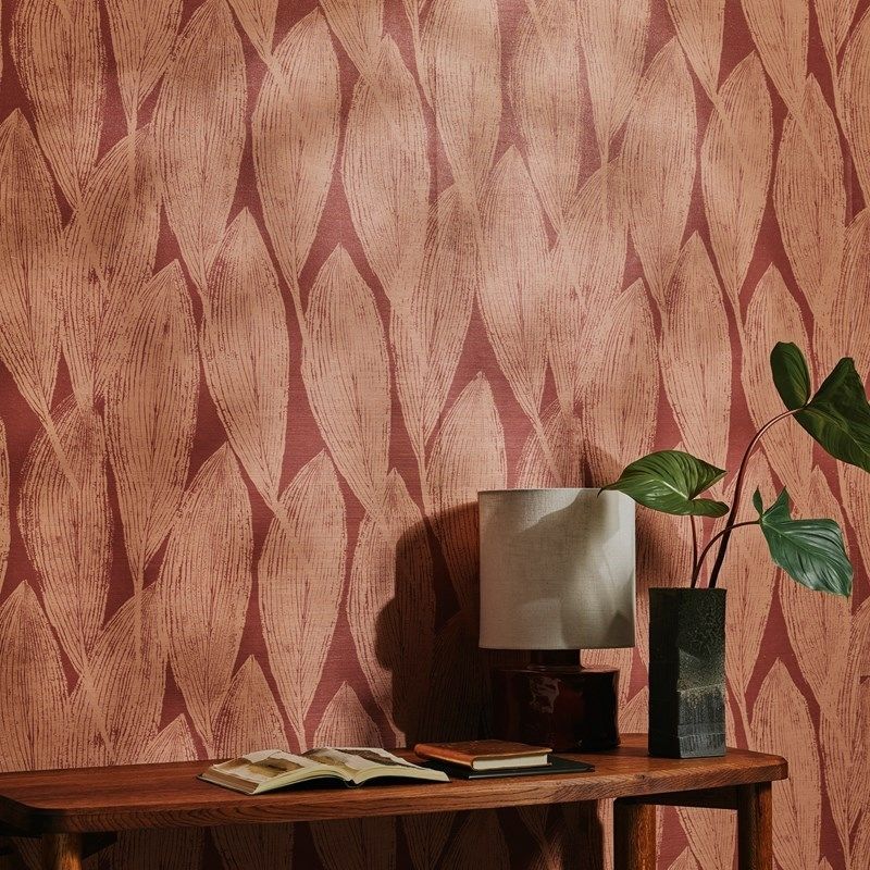 Interior wall-covering - PAMPA - Larsen - sisal / printed / fabric look