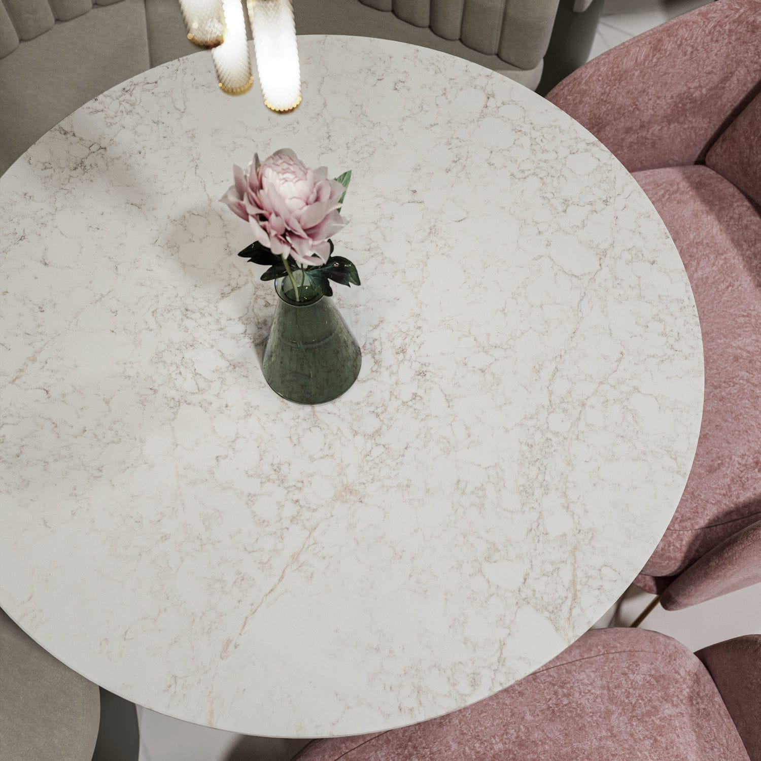 Silestone® table top - Rivière Rose - Cosentino - white