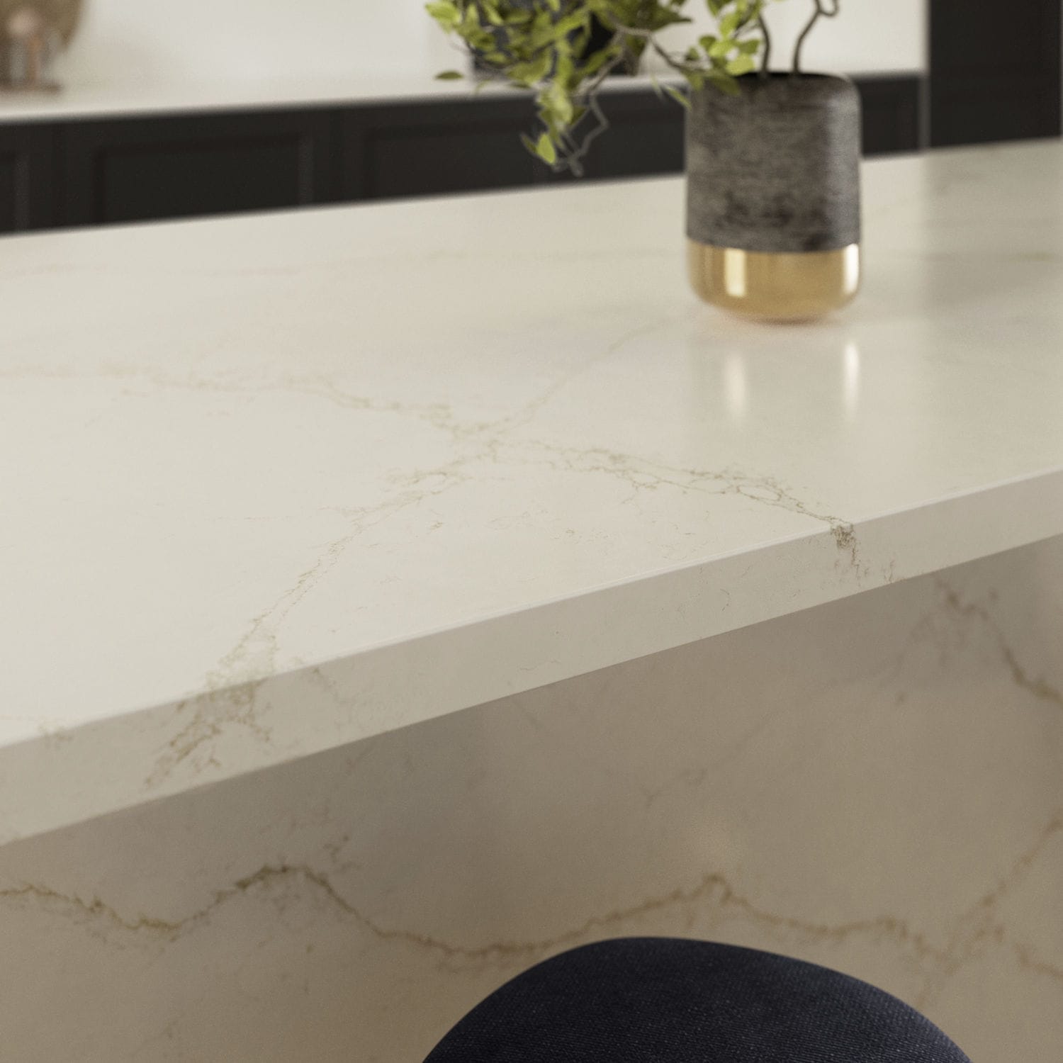 Silestone® countertop - Élysée - Cosentino - kitchen / white / polished