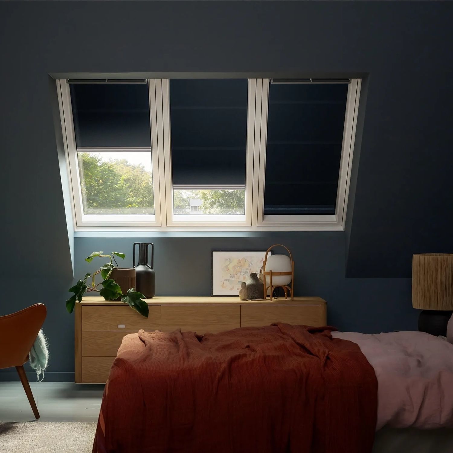 Roller shutter - SOUPLE - VELUX - metal / matte / window